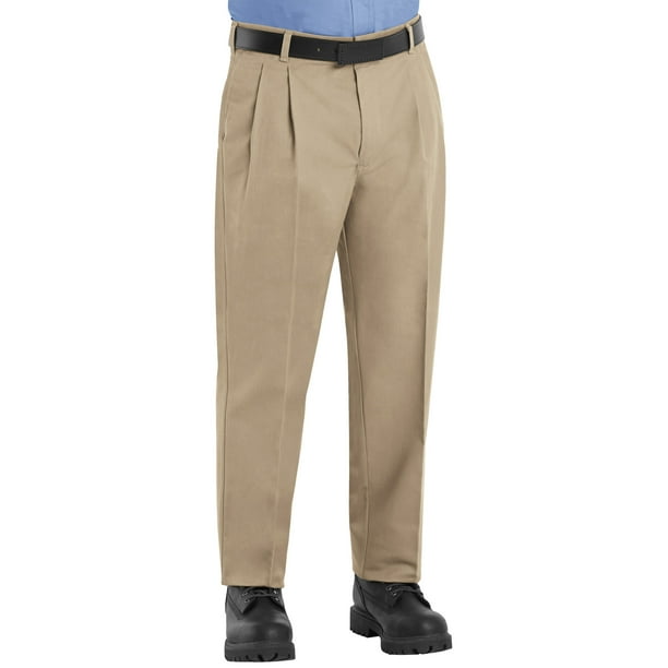 Red Kap Men's Pleated Twill Slacks - Walmart Business Supplies