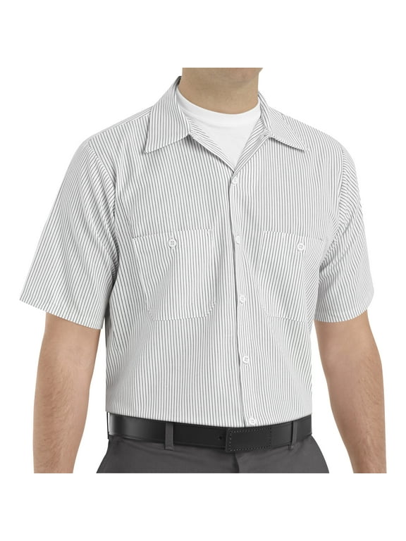 Red Kap Men's Hi-Visibility Short Sleeve Color Block Ripstop Work Shirt ...