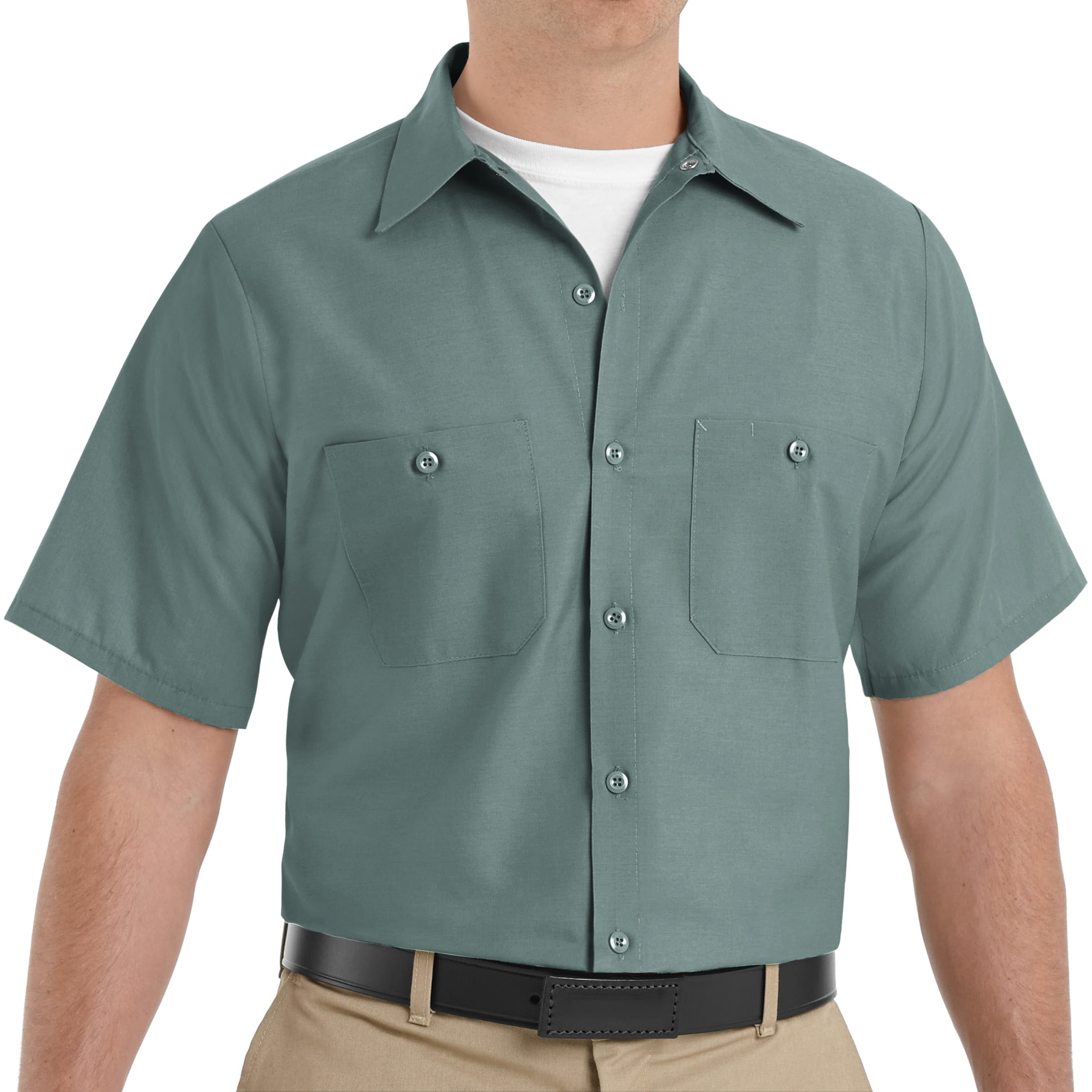 Red Kap Men's Short Sleeve Industrial Work Shirt - Walmart.com