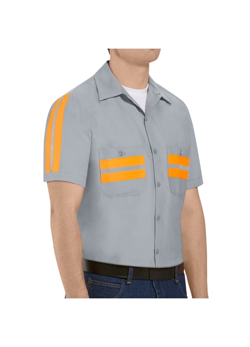 Red Kap Men's Short Sleeve Specialized Pocketless Work Shirt - Walmart.com