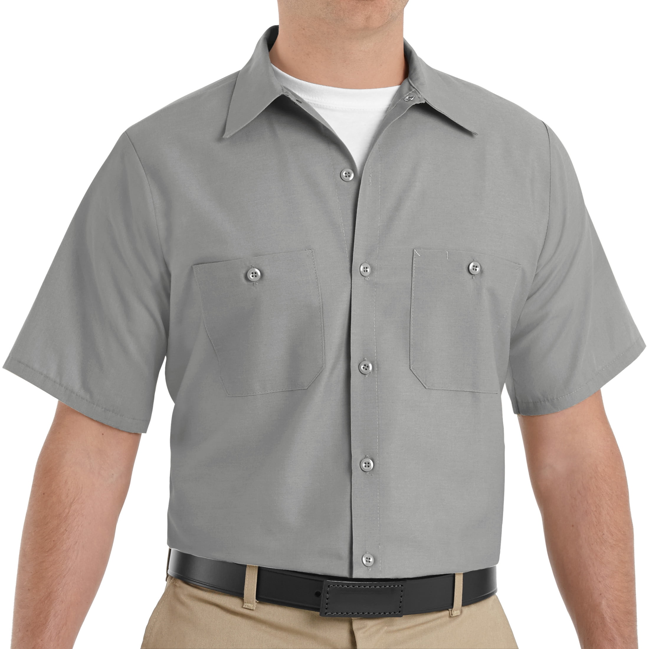 Red Kap Men's Short Sleeve Industrial Work Shirt - Walmart.com