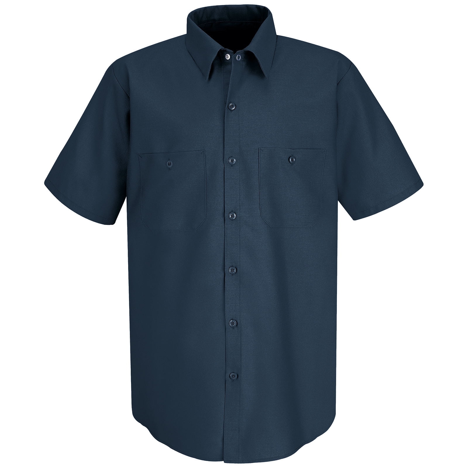Red Kap Men's Industrial Work Shirt, Short Sleeve, Wrinkle-Resistant ...
