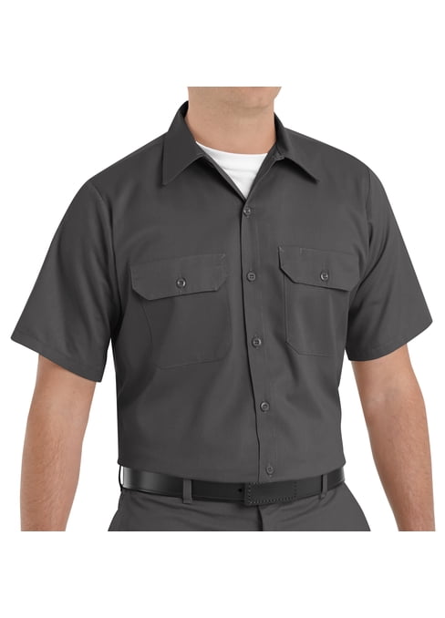 Red Kap Men's Short Sleeve Specialized Pocketless Work Shirt - Walmart.com