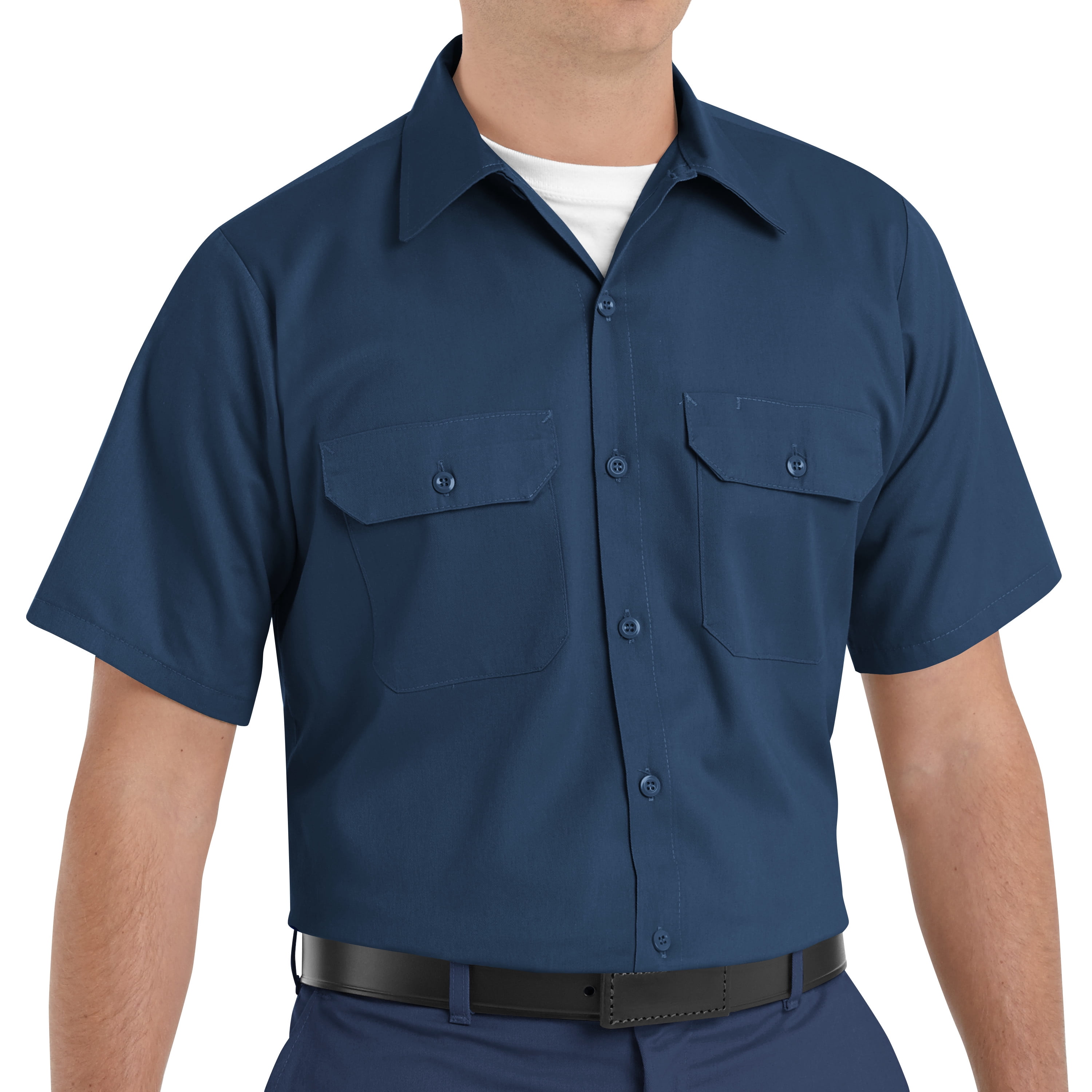 Red Kap Men's Short Sleeve Utility Uniform Shirt - Walmart.com