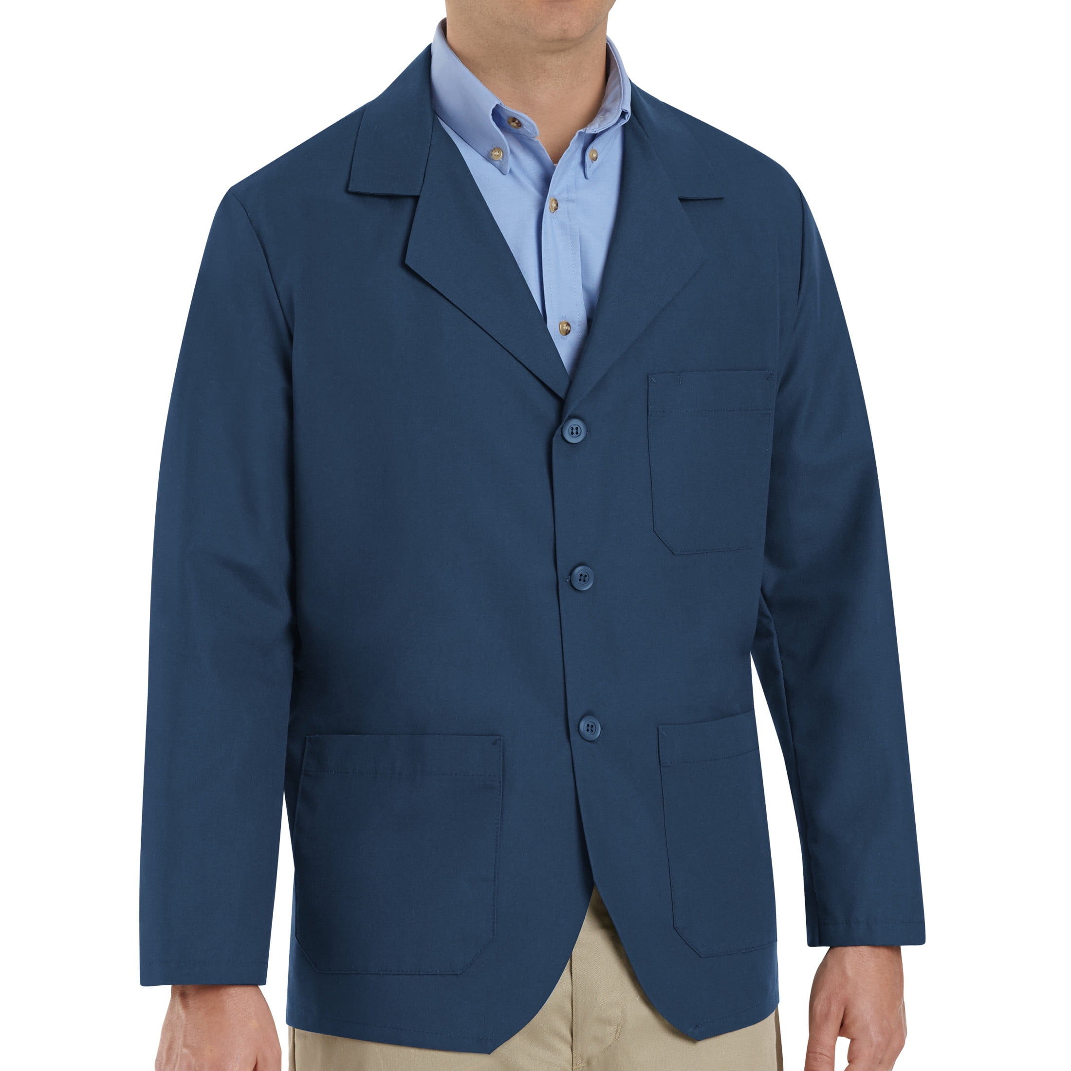 Red Kap Men's Three Button Lapel Counter Coat - Walmart.com