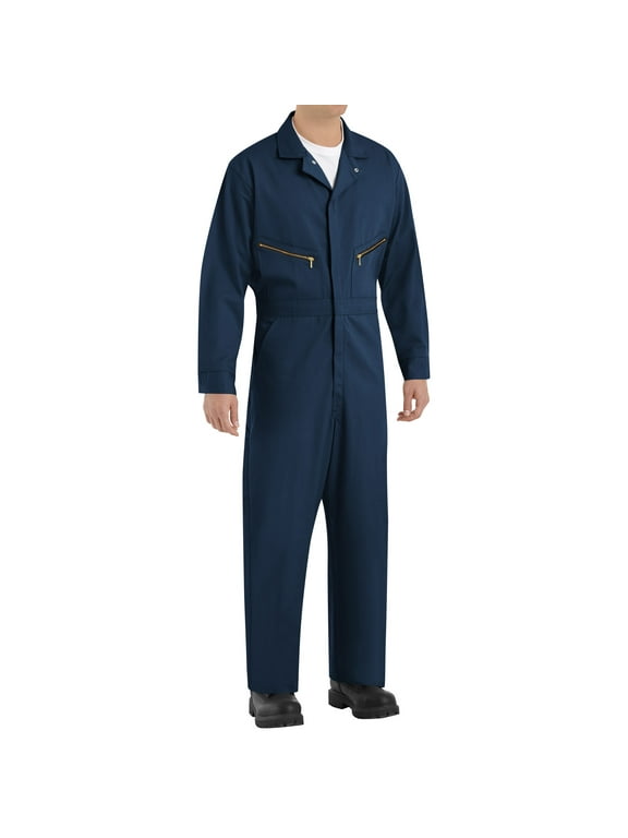 Toptie Men's Long Sleeve Coverall, Khaki Coverall Snap and Zip-Front ...