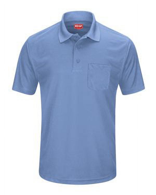 Red Kap Short Sleeve Performance Knit Pocket Polo SK98 Medium Blue 5XL - Walmart.com
