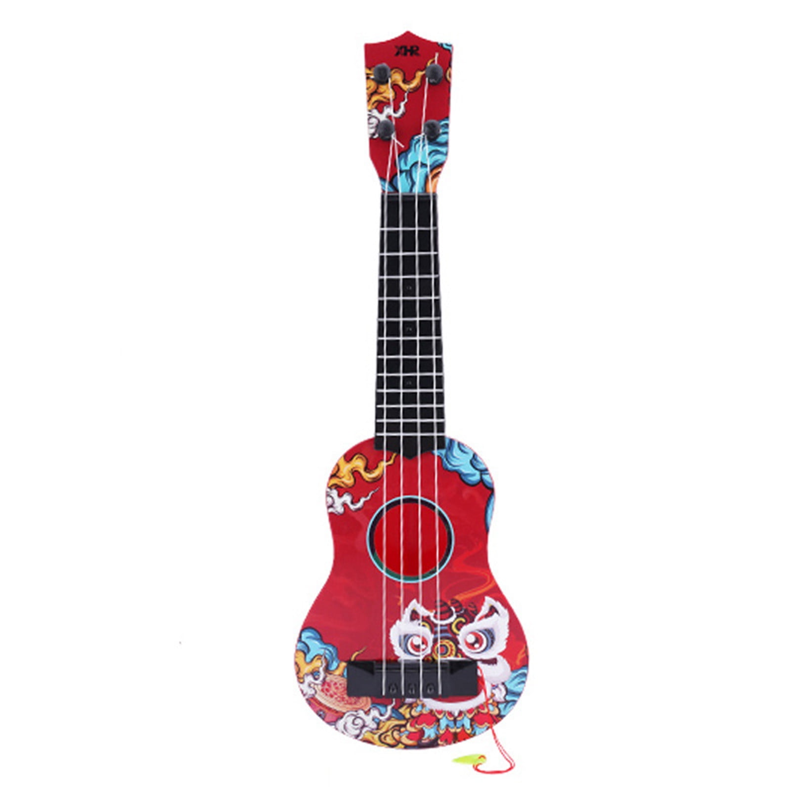 Red Kids Beginner Ukulele Instrument Toy Playable Strings Educational ...
