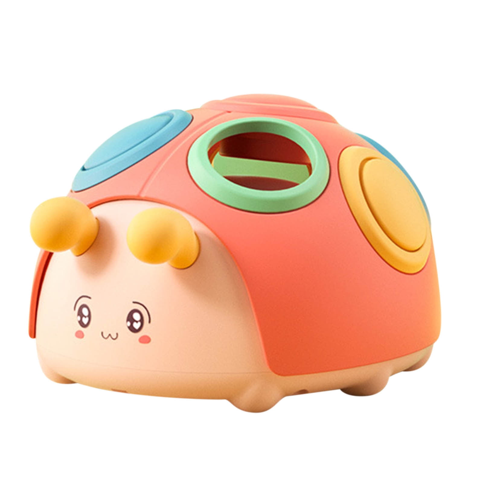 Red Kids Press Button Sensory Toy Cartoon Beetle Design Fine Motor ...