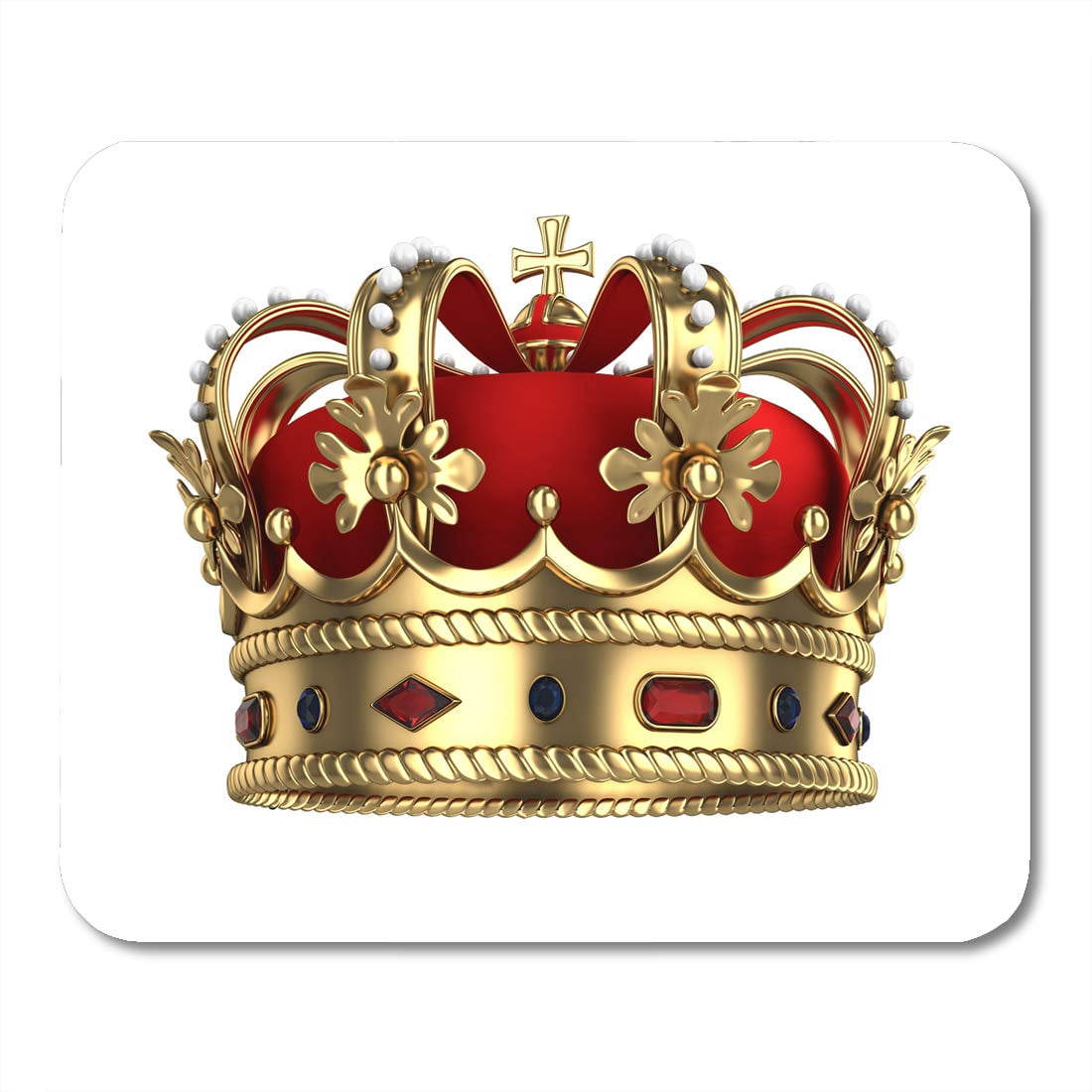 Red King Royal Gold Crown Queen Royalty Monarchy Rendered Medieval ...