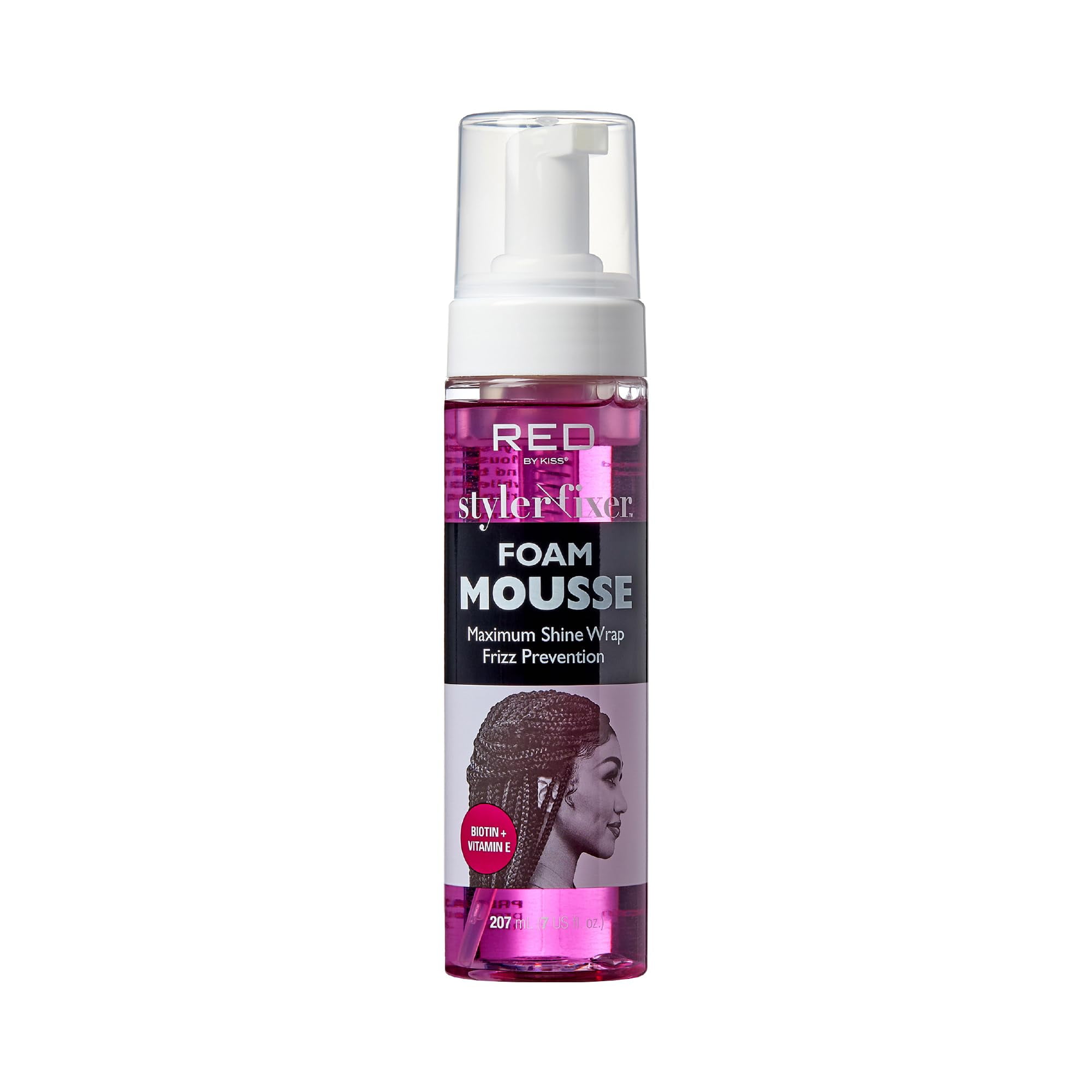 Red by Kiss Foaming Mousse, Maximum Shine Wrap Mousse, Reduce & Prevent ...