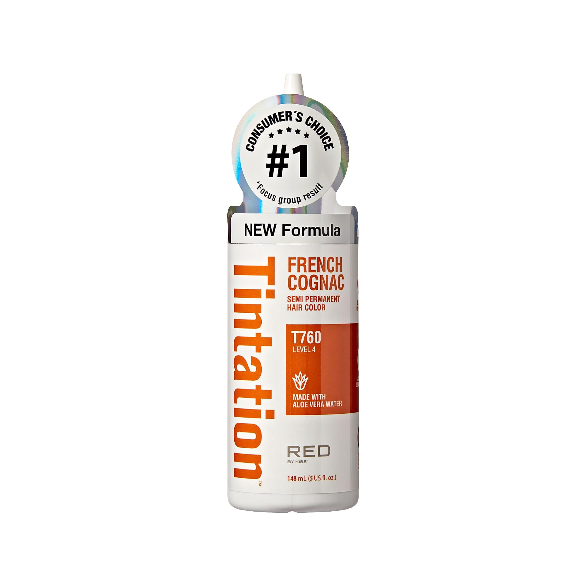 Red by Kiss Tintation Semi-Permanent Hair Color, Aloe Vera Water Based ...