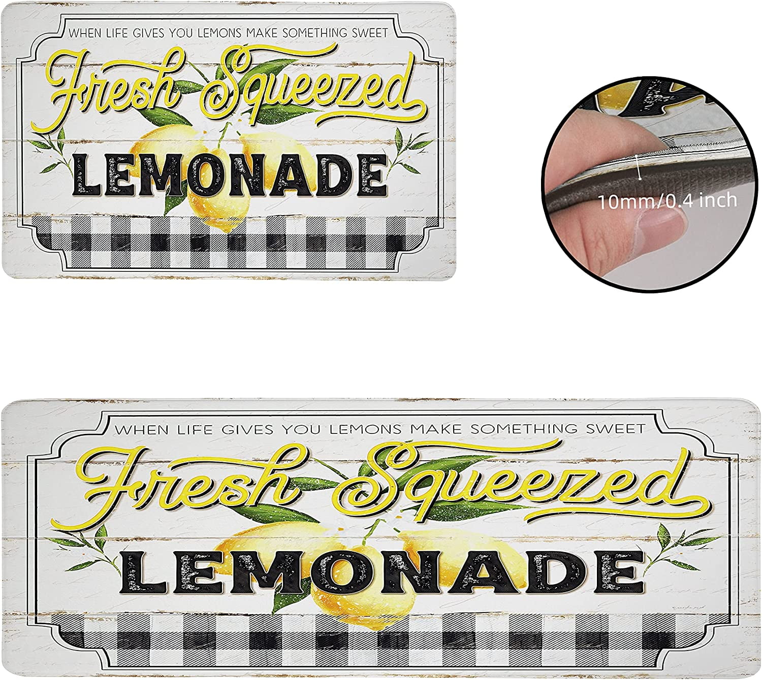 Red Kitchen Mats Sets 2 Piece Farmhouse Kitchen Rugs Quotes Waterproof ...