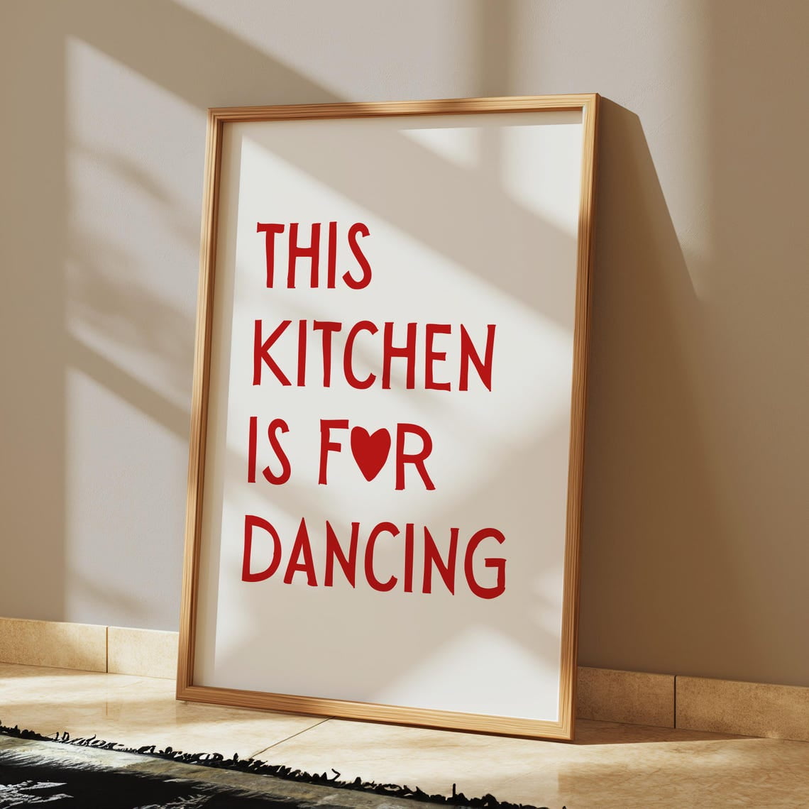 Red Kitchen Print This Kitchen Is For Dancing Kitchen Decor Kitchen ...