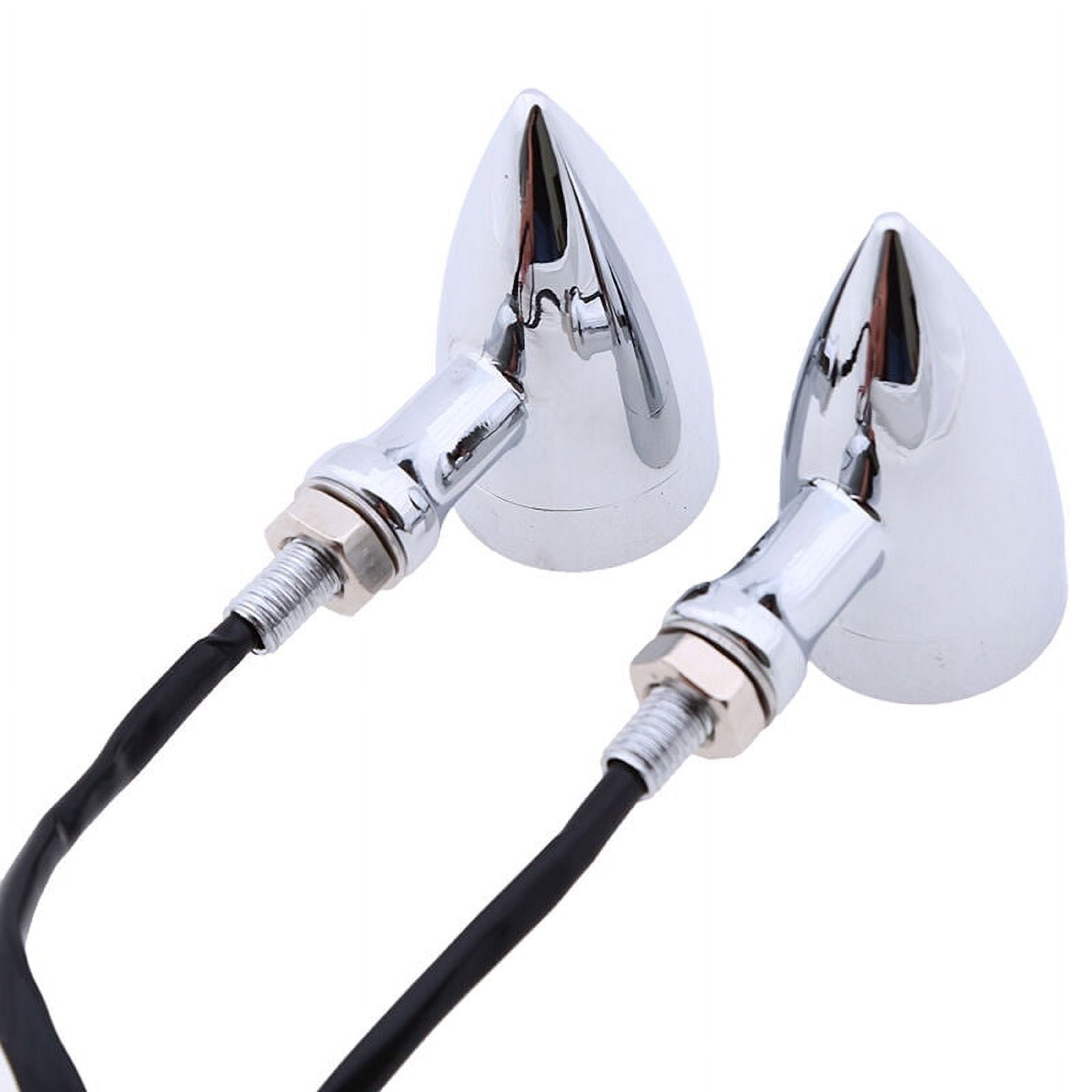 Universal Red LED Chrome Housing Brake/Running Turn Signal Tail Light ...