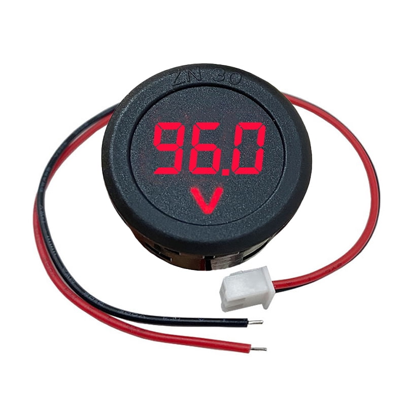(Red) LED Digital Display Circular Two-wire Voltmeter DC 5-100V DC ...