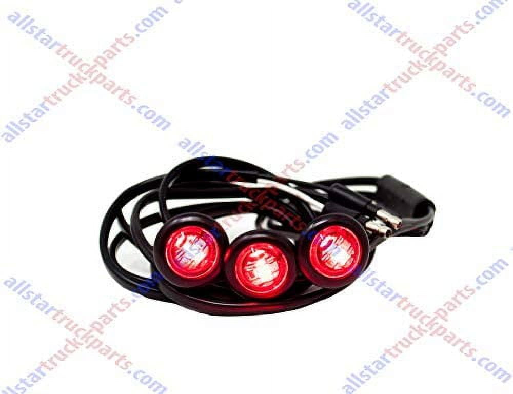 Red LED ID Identification Light Harness of 3 x 3/4” LED Marker ...