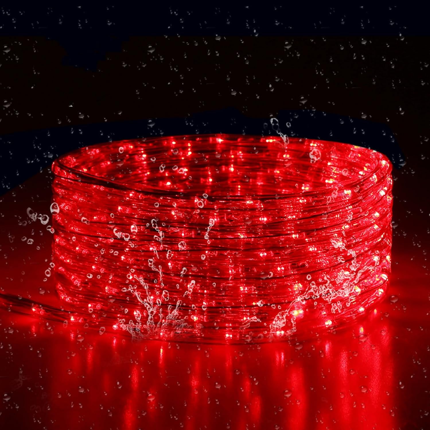 Red LED Rope Light, 20Ft LED Strip Lights Outdoor Waterproof Decorative ...