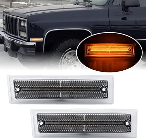 Red LED Side Marker Lights for 1981-1991 Chevy/GMC C/K 1500 2500 C10 C20 K10 K20 K30 R10 R20 V10 ...