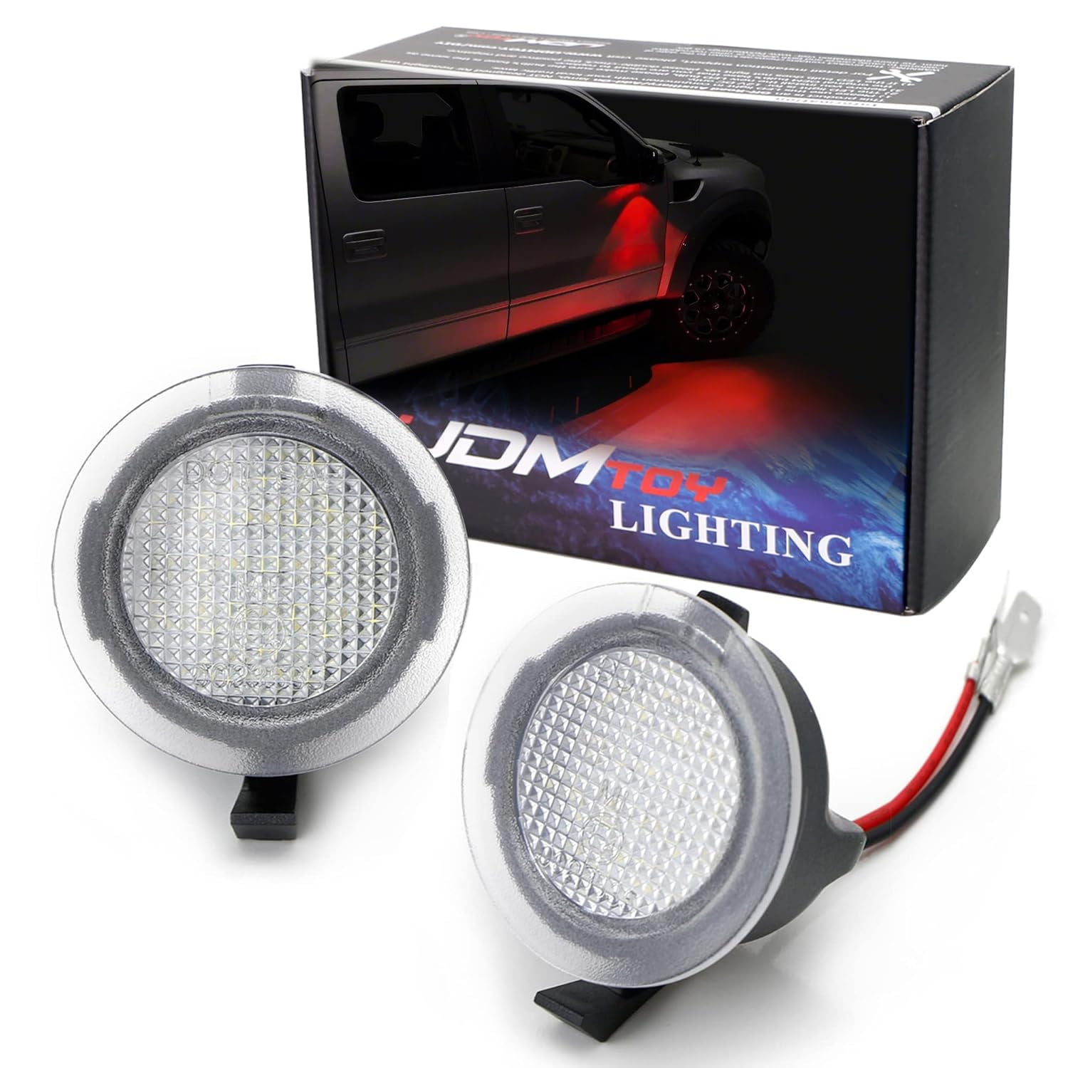 Red LED Under Side Mirror Puddle Lights For Ford F150 Raptor Edge ...