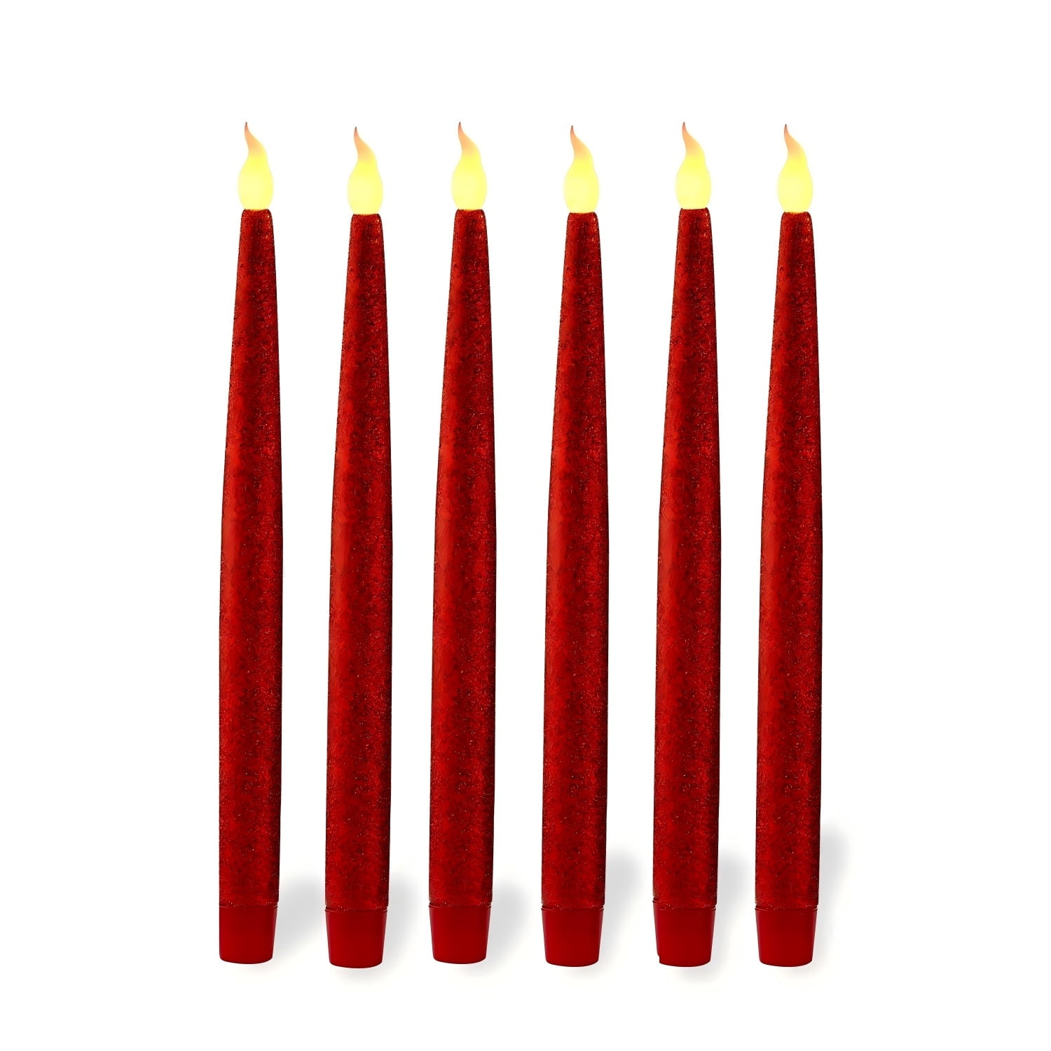 Red LED Taper Candles, Window Candles, Candle Lights, Long Candles ...