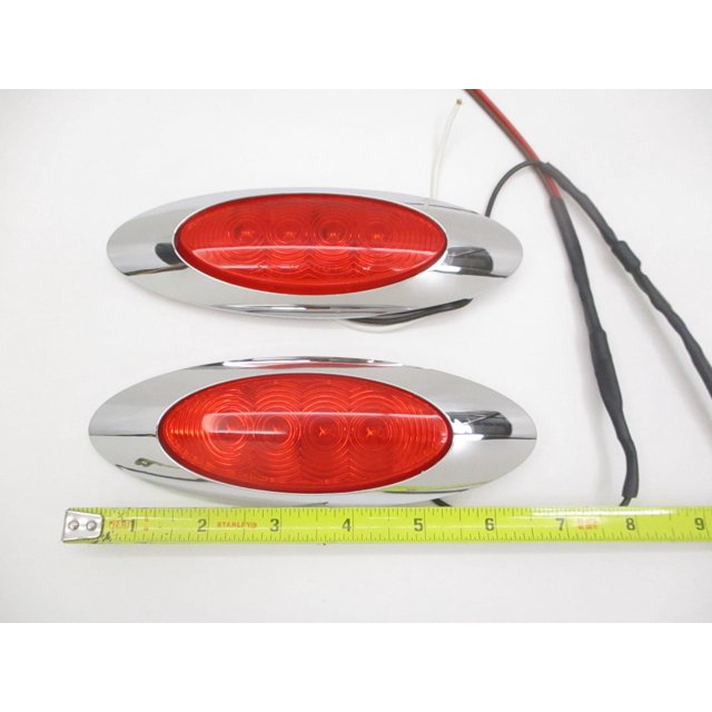Red LED Truck Trailer Camper Golf Cart Mini Stop Turn Tail Lights ...