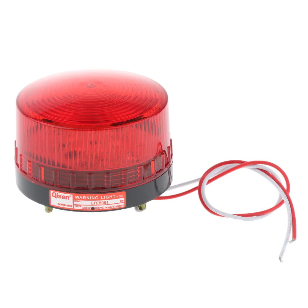 Red LED Warning Light Warning Light Workshop Round Light Truck Car ...