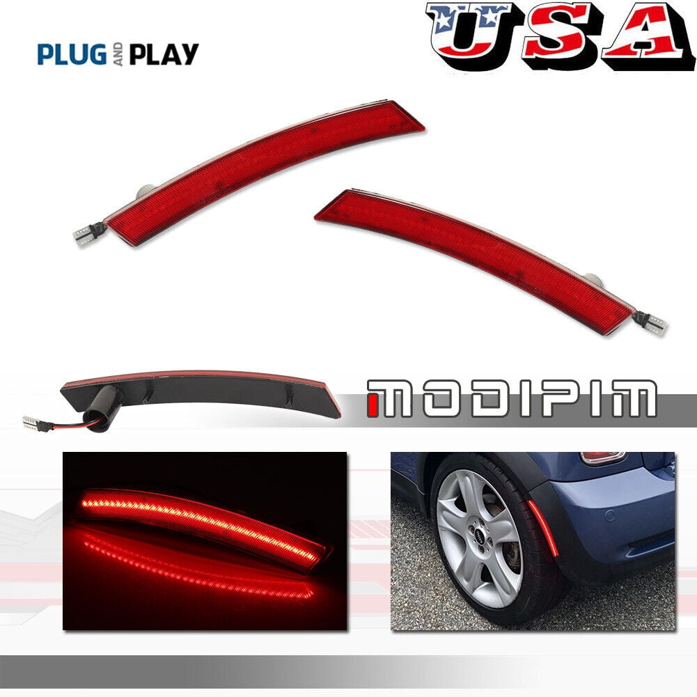 Red LED rear bumper fender side marker lights for Mini Cooper R50 R52 ...