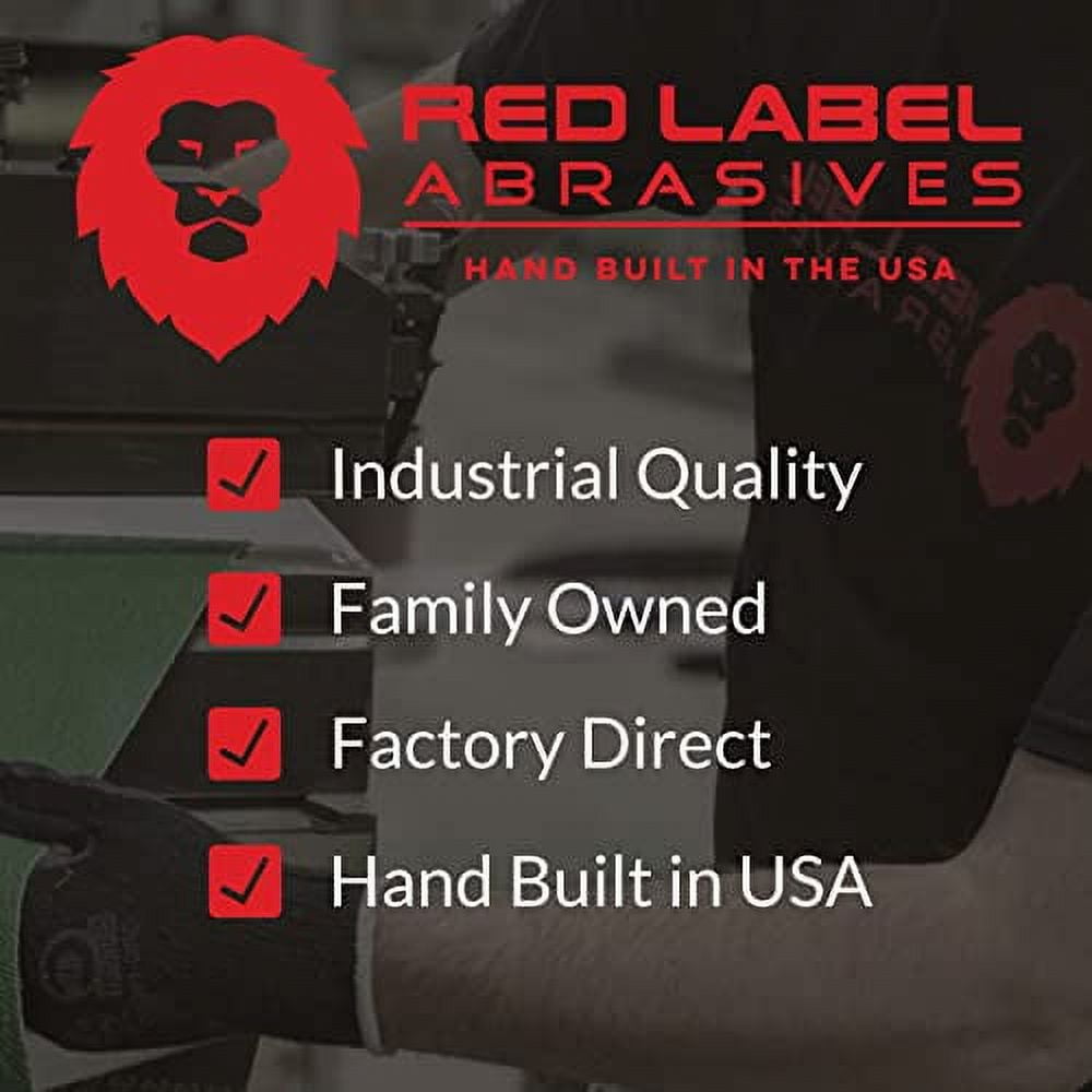 Red Label Abrasives 9 Inch 80 Grit Adhesive Back Metal Grinding ...