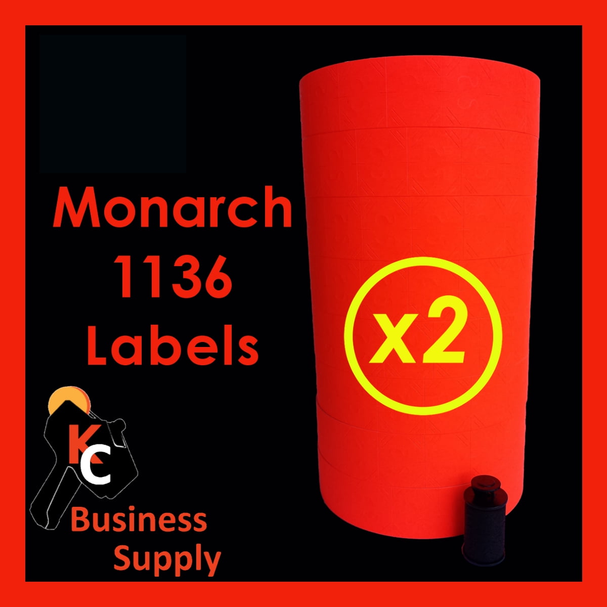 Red Labels for Monarch 1136 Price Gun 2 Sleeves Made in USA Ink ...