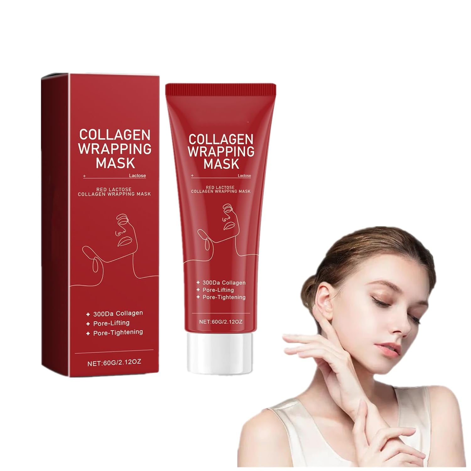 Red Lacto Collagen Wrapping Mask - Collagen Wrapping Peel Off Facial ...