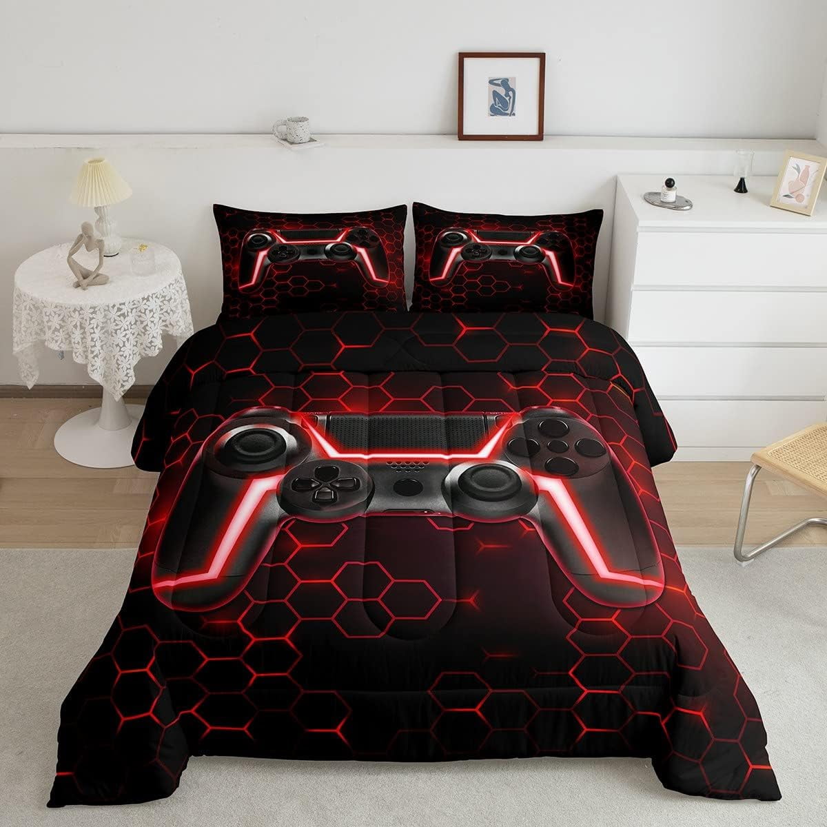 Red Ladybug Comforter Set Twin Size Cartoon Ladybugs Bedding Set for ...