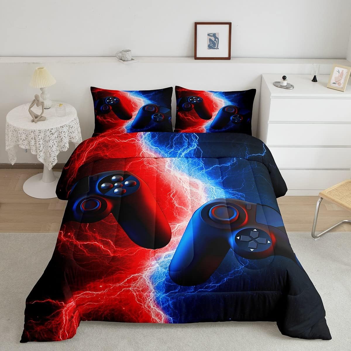 Red Ladybug Comforter Set Twin Size Cartoon Ladybugs Bedding Set for ...