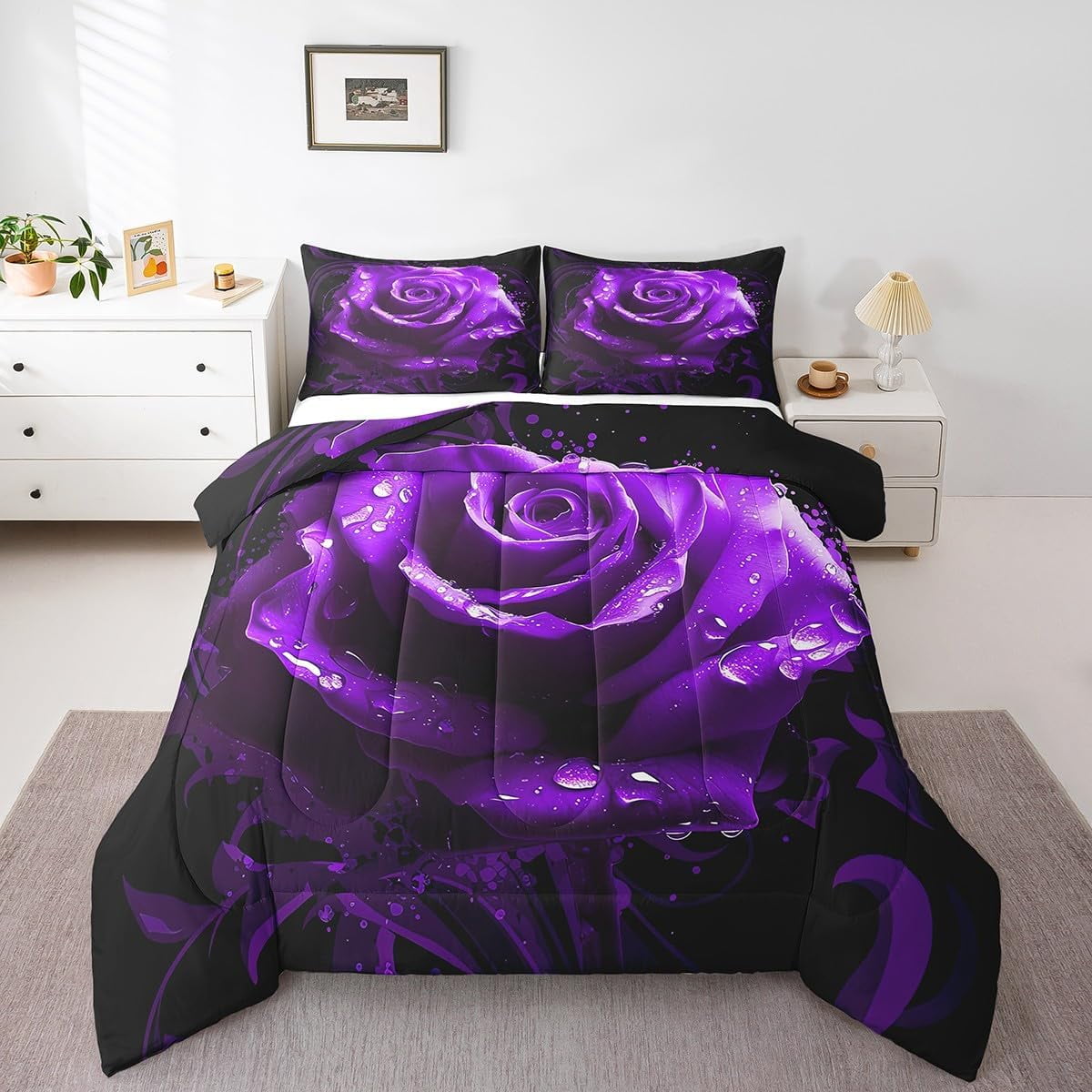 Red Ladybug Comforter Set Twin Size Cartoon Ladybugs Bedding Set for ...