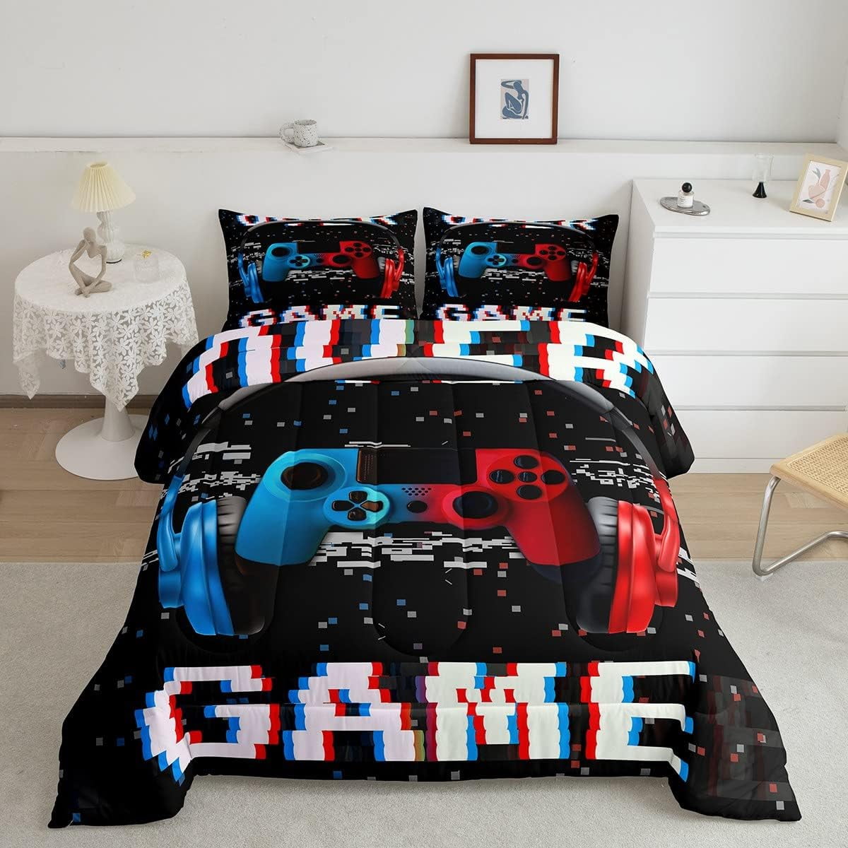 Red Ladybug Comforter Set Twin Size Cartoon Ladybugs Bedding Set for ...