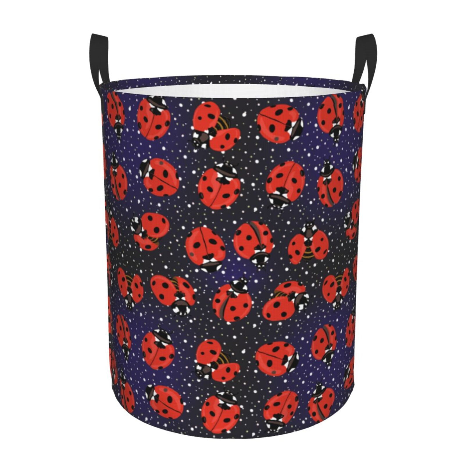 Red Ladybug Laundry Basket with Handles - Freestanding Laundry Hamper ...