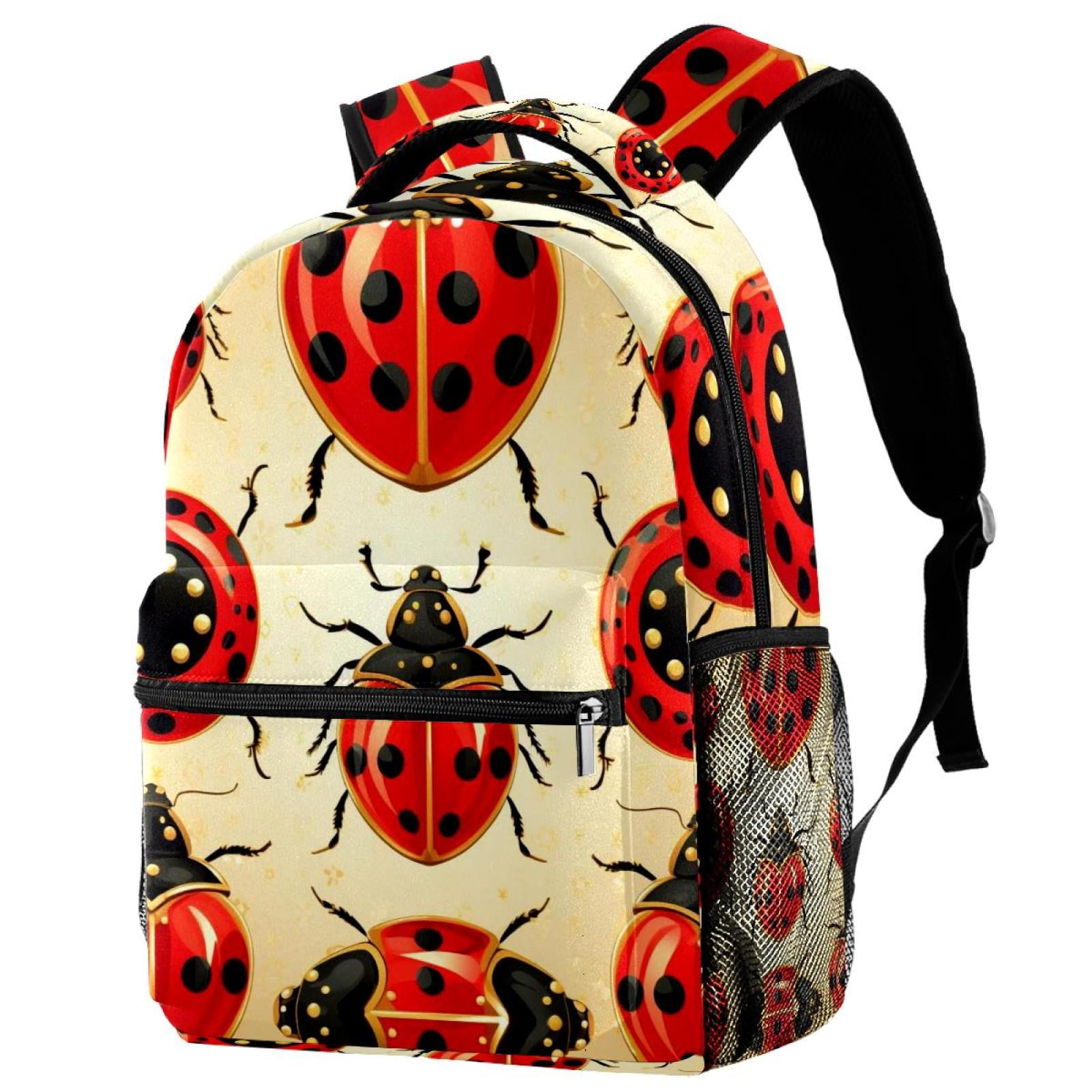Red Ladybug Lightweight Backpacks Roomy Interior, Casual Backpack in ...