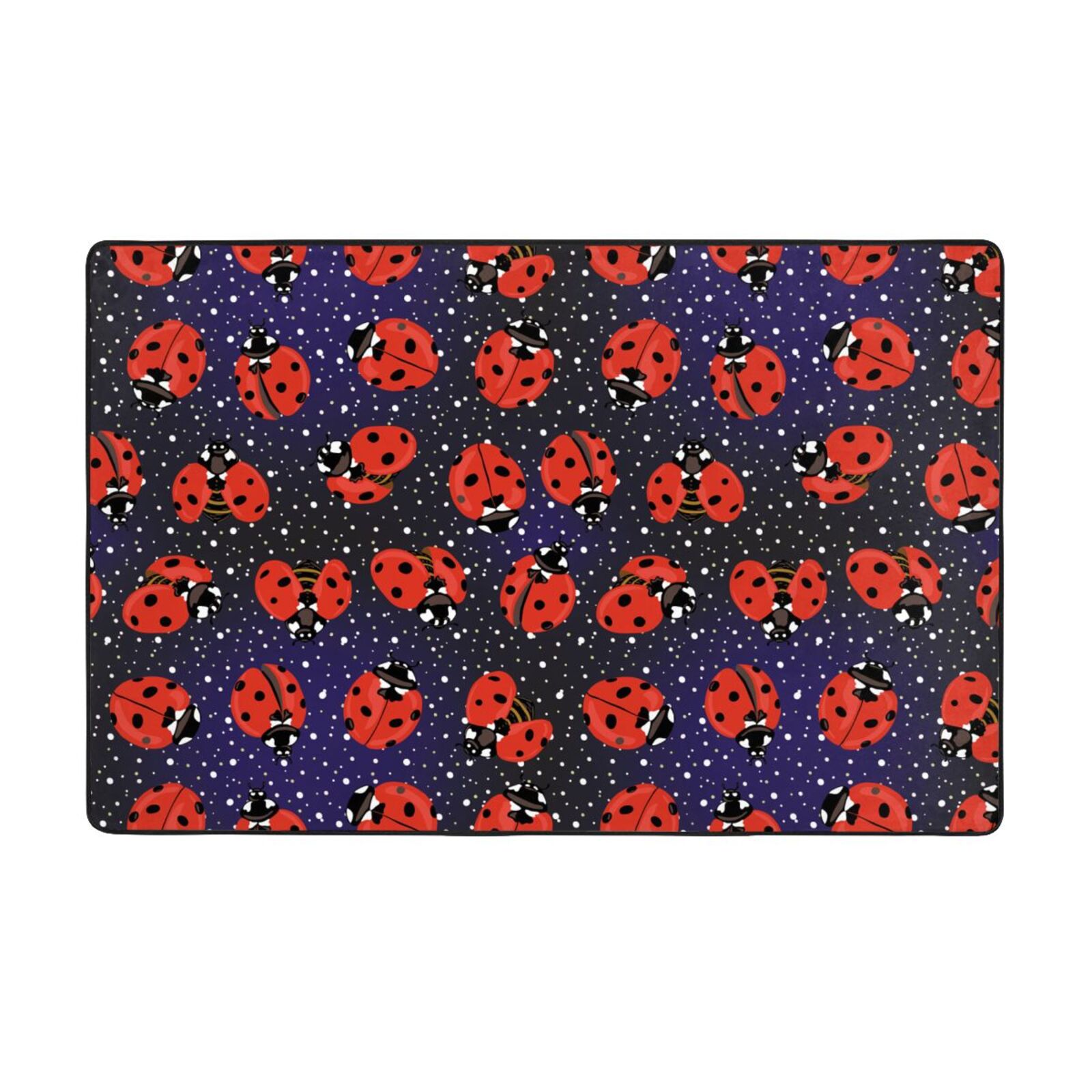 Red Ladybug Soft Indoor Outdoor Rug, Washable Rugs for Living Room, Non ...