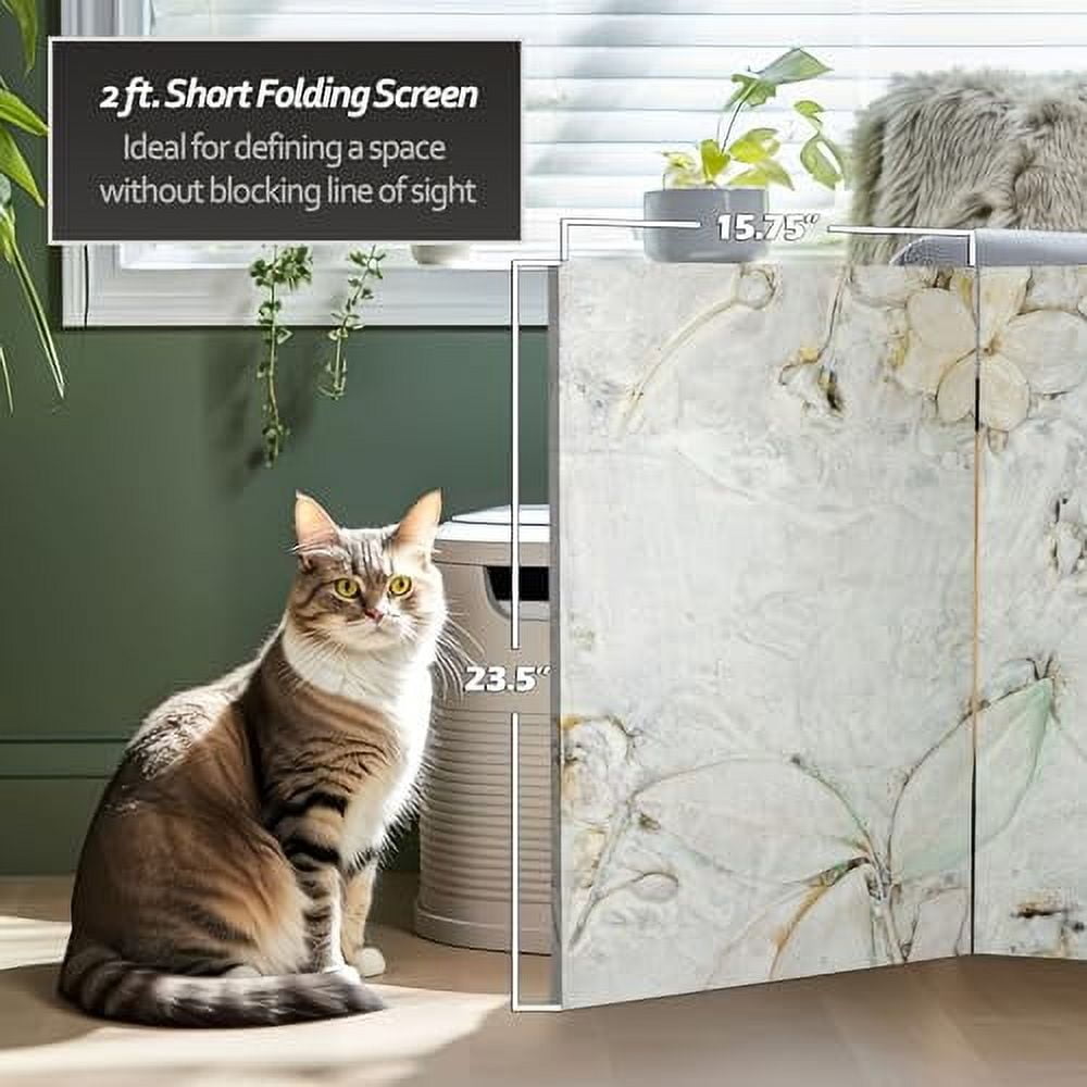 Red Lantern 2 ft. Short Double Sided Ivory Flowers Canvas Folding ...