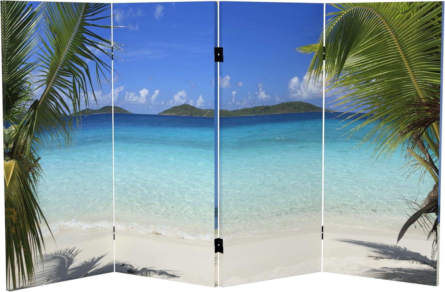 Red Lantern 6 ft. Tall Double Sided Beach Room Divider, 6 Foot - 4 ...