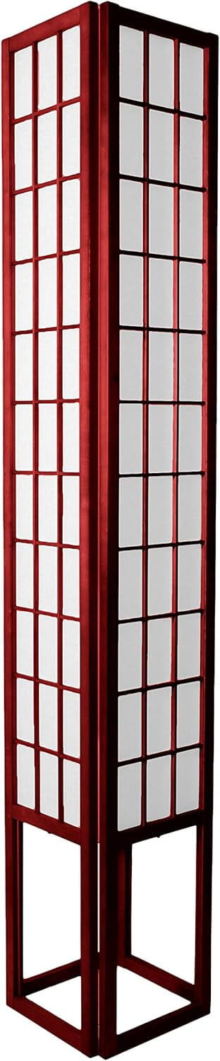 Red Lantern 72" Window Pane Shoji Lamp, Rosewood - Walmart.com