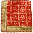 Red Large Decorative Silk Cloth Chunari (Size :- 40 Inches x 40 Inches ...