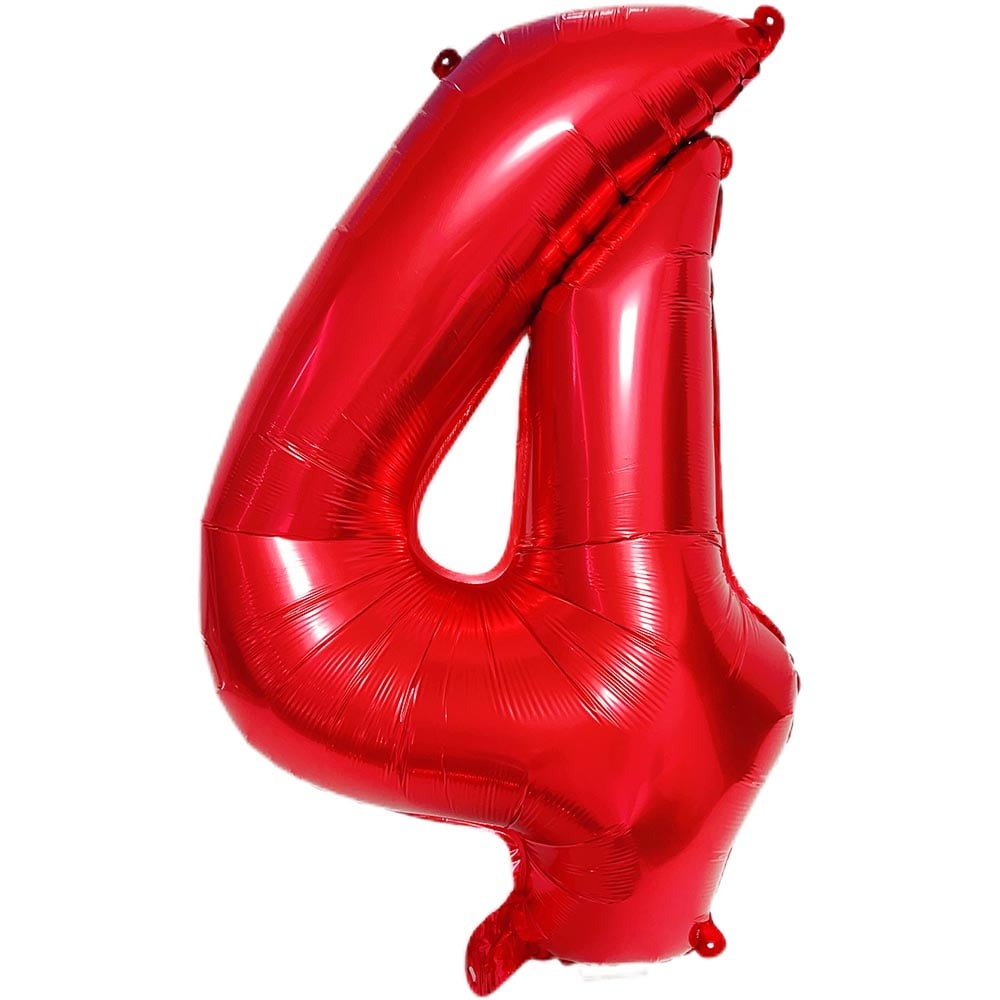 Red Large Numbers Balloon 32 Inch 1 2 3 4 5 6 7 8 9 Racer Birthday Ball ...