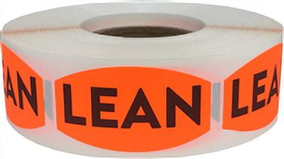 Red Lean Grocery Store Food Labels .75 x 1.375 Inch 500 Total Adhesive ...