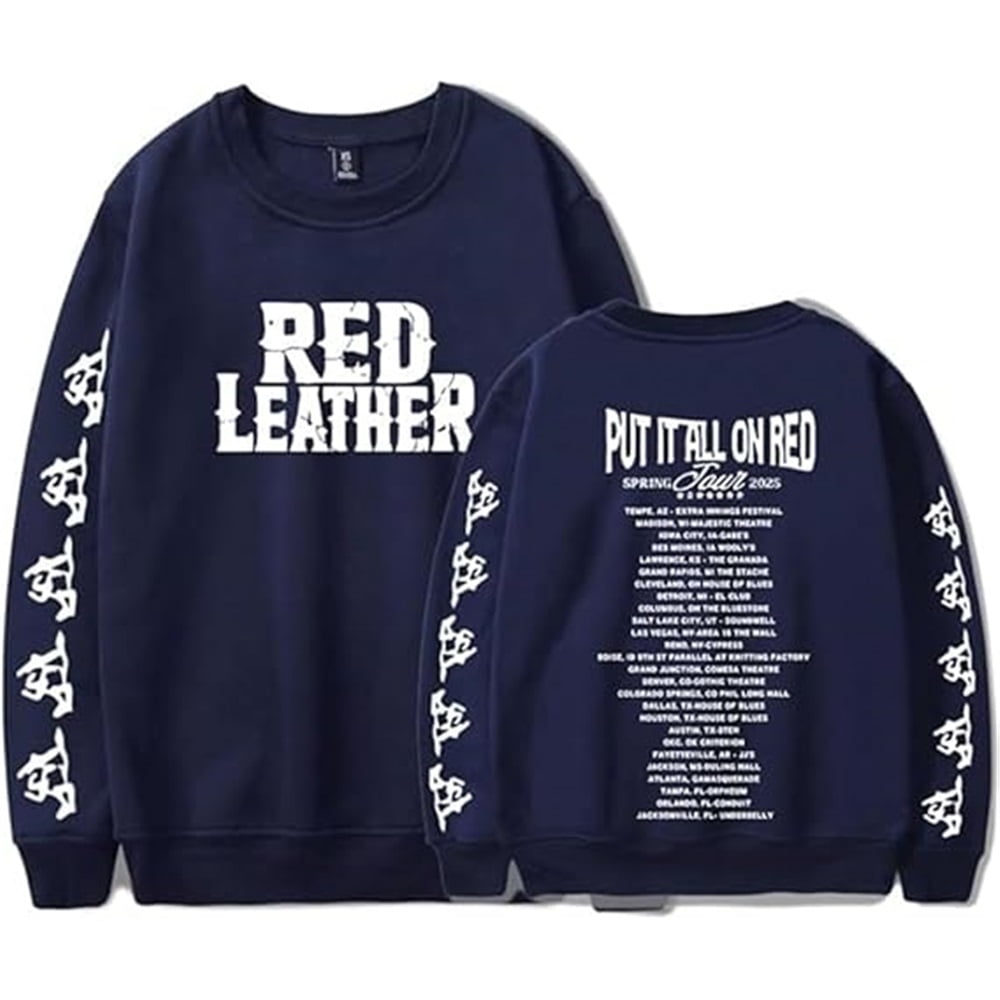 Red Leather Merch Put It All On Red Tour 2025 Sweatshirt, Unisex Casual ...
