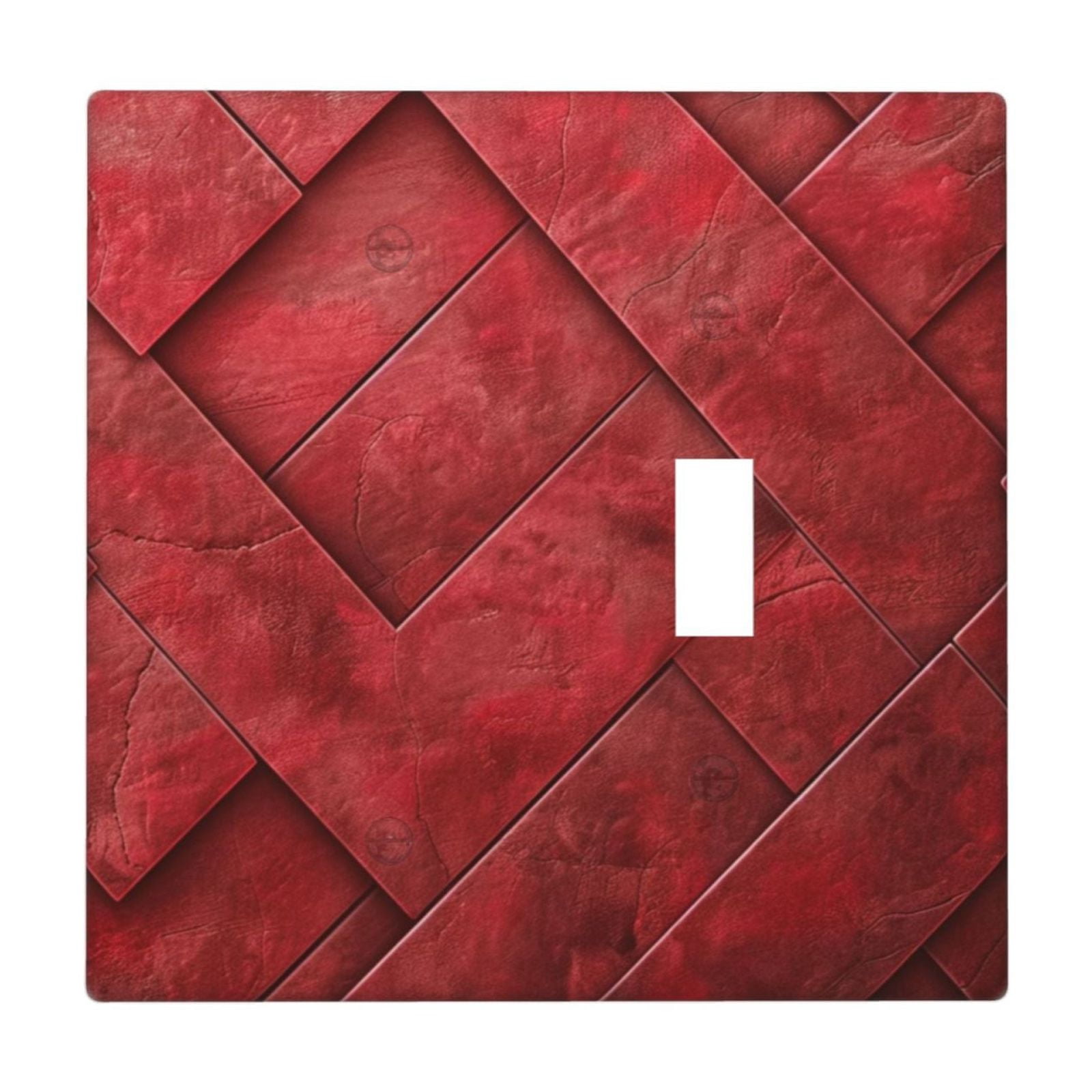 Red Leather Pattern Mix Light Switch Cover Decorative Switch Plates and ...
