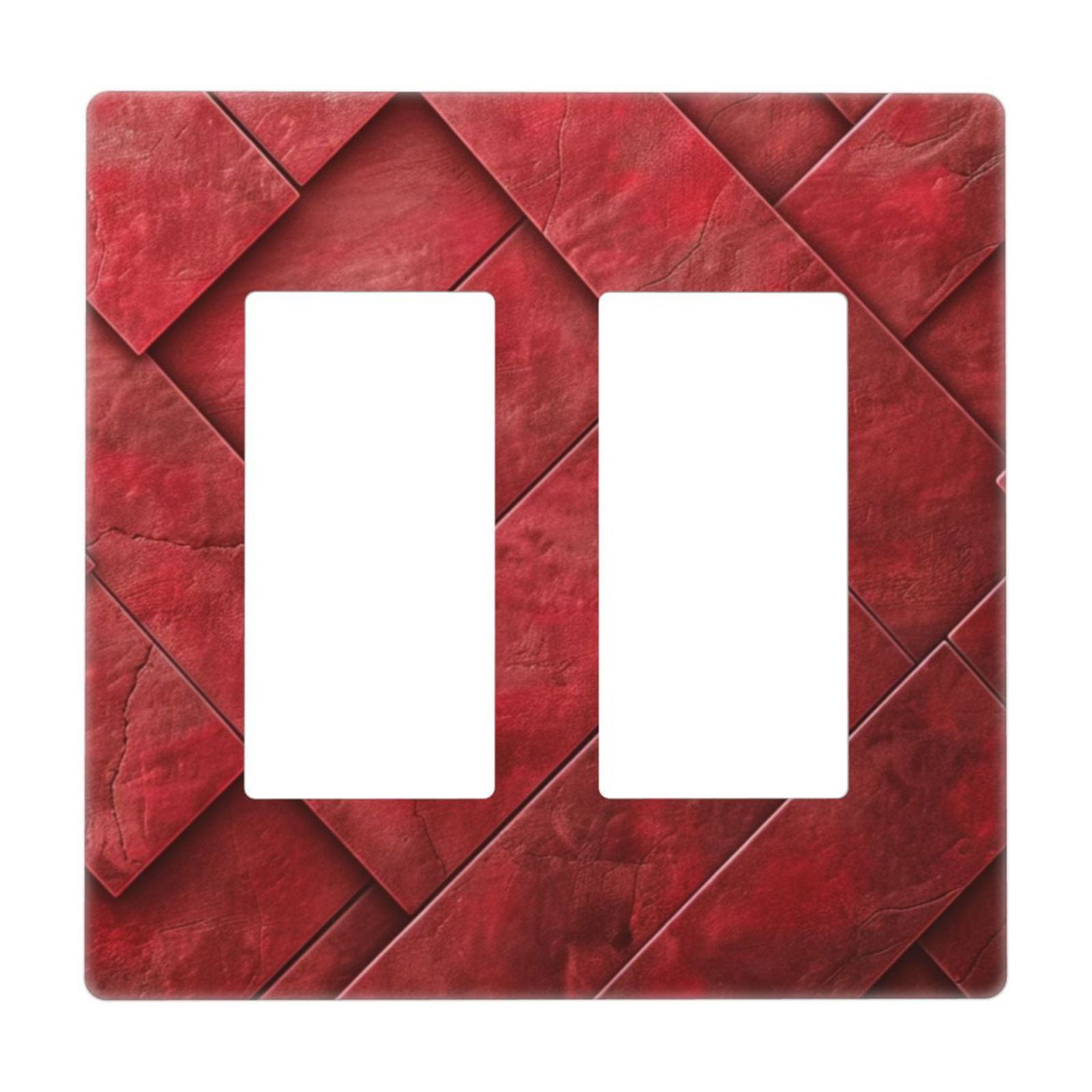 Red Leather Pattern Mix Light Switch Cover Decorative Switch Plates and ...