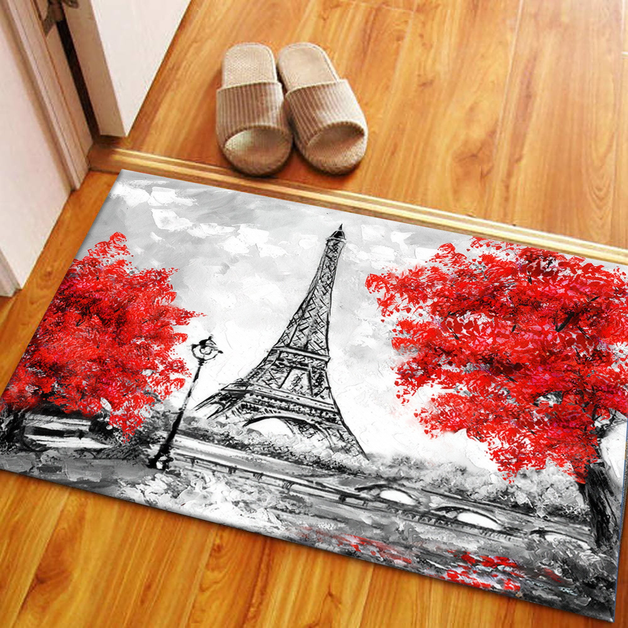 Red Leaves Rug, Landmark Rug, Gift For The Home Rugs, Customs Rugs ...