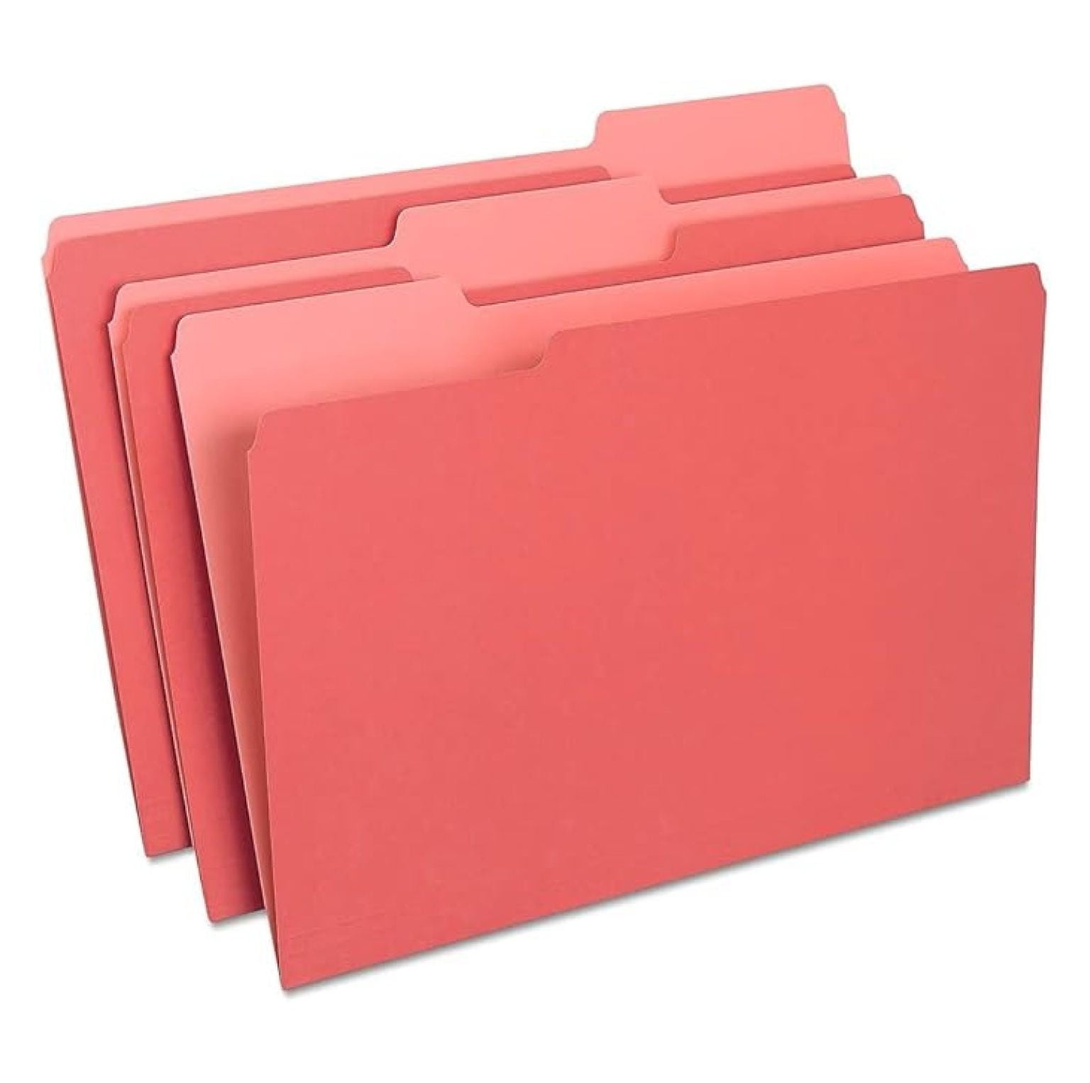 Red Legal Size File Folders - 1/3 Cut, 200 Pack - Durable 10.5pt Paper ...