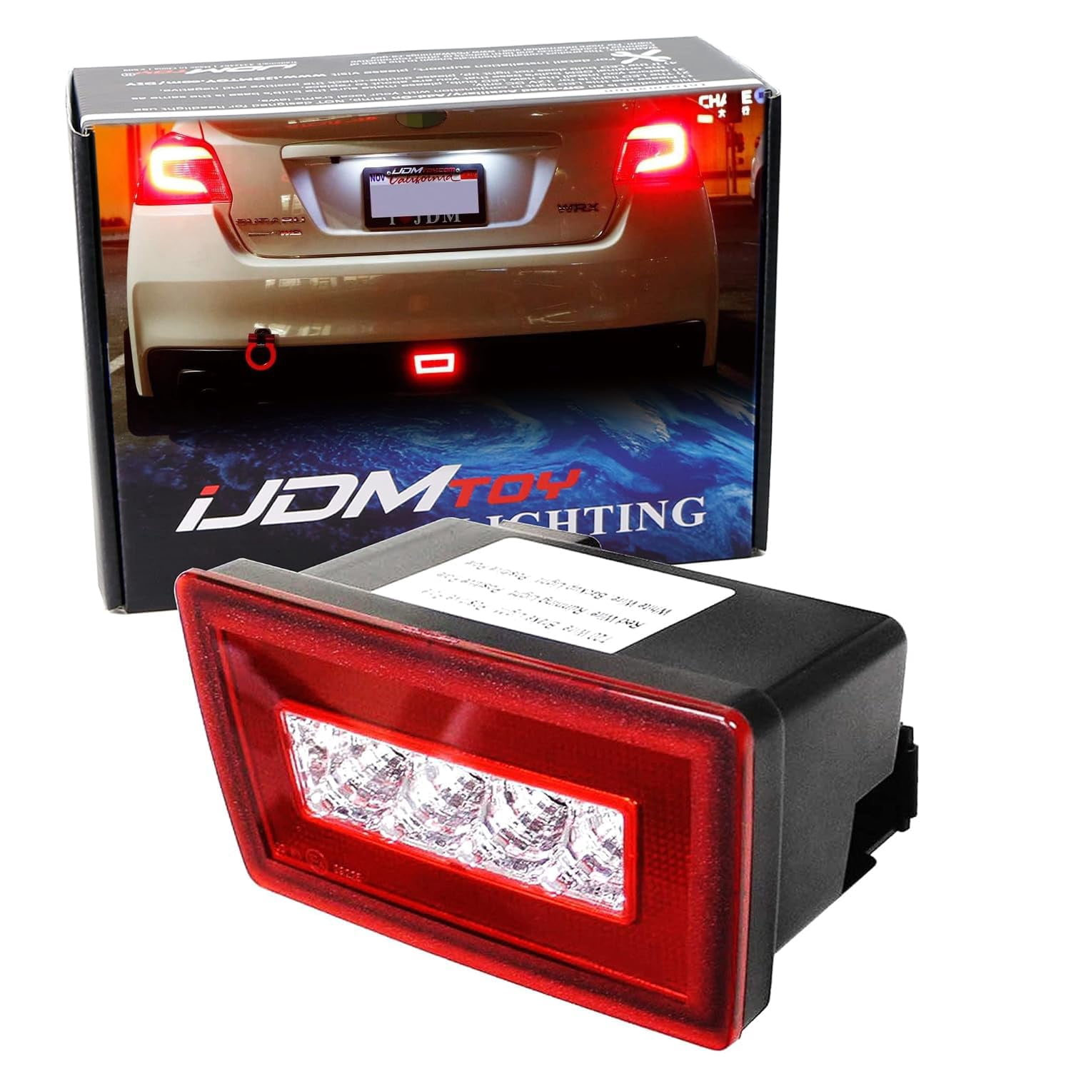Red Lens 3-in-1 LED Rear Fog Light Kit for 11-up Subaru Impreza WRX/STi ...